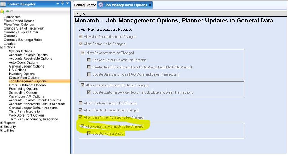 iQuote and Monarch Delivery Date mismatch